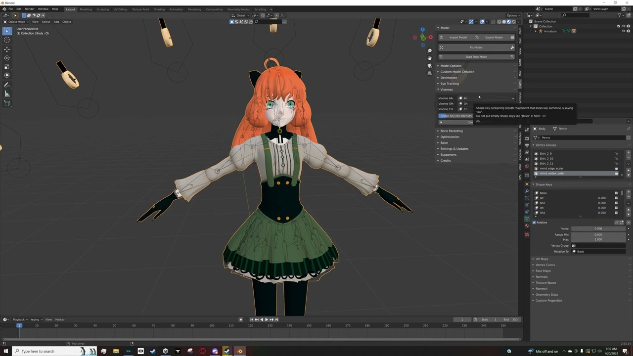 VRCHAT Avatar Setup - Blender CATS Plugin