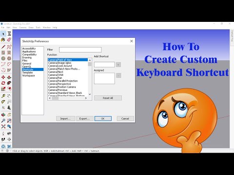 How to set custom keyboard shortcuts for each tool in sketchup.