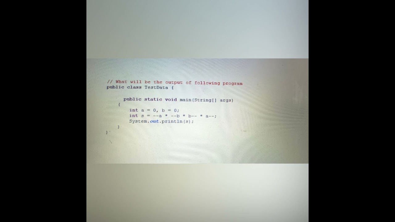 guess the output of java program #shorts