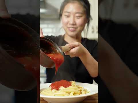 AI Whimsy: Pouring Marinara Sauce on Pasta 🍝✨