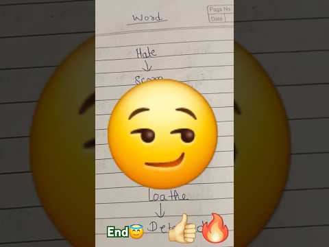 😏😏 Hate #ytshorts #shortsfeed ##youtubeshorts #vocabs #synonyms