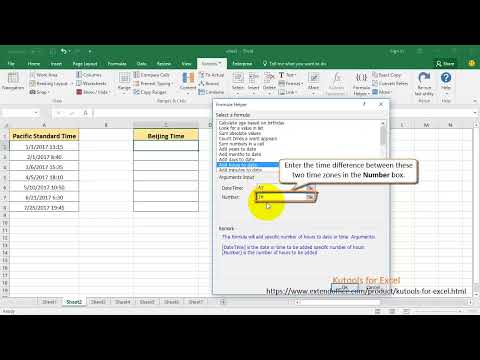 How to convert date time from one time zone to another in Excel