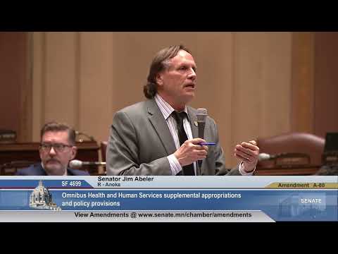 Senator Abeler presents an amendment addressing closures to the Senate Health Omnibus Bill