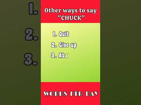 Another word for "CHUCK" #englishlearners #englishlearning #youtubeshorts