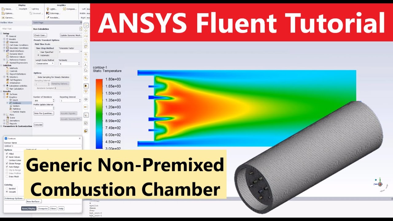 Modeling a Non-Premixed Combustion Chamber in ANSYS Fluent: A Step-by-Step Guide | Galaxy.ai