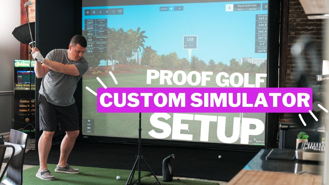 Here’s our entire golf simulator setup at Proof Golf HQ