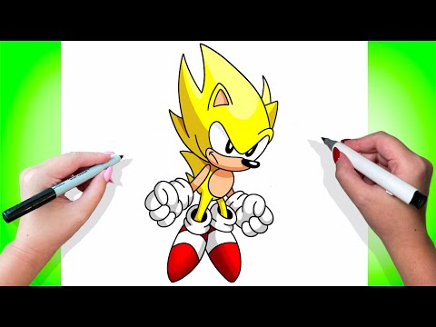 How To Draw Super Sonic | Step By Step Tutorial