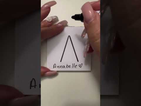 Annabelle Name Meaning and Name Art Logo * comment your name #shorts #lettering #nameart