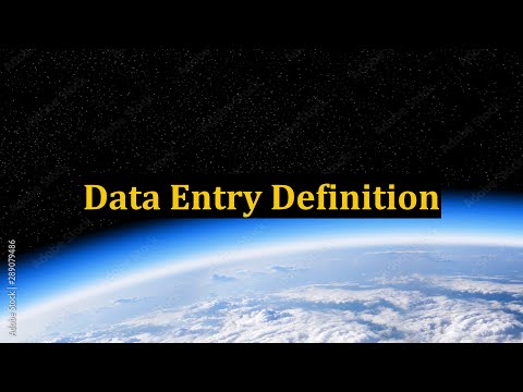 Data Entry Definition