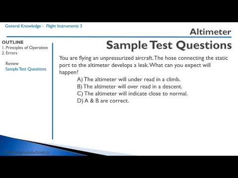 Flight Instruments 3 - Altimeter