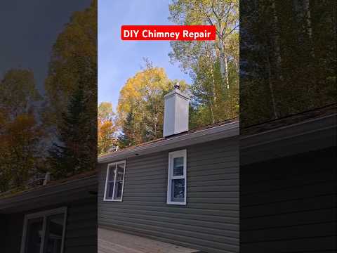 DIY chimney repair, my chimney was leaking so I cladded it with plywood #chimney #masonry #reno #DIY