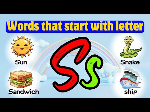 words that start with letter S || 20 words with letter Ss || S phonics || @PuntuKids