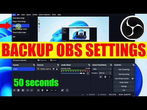 How to BACKUP OBS SETTINGS