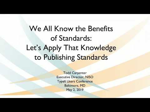 We All Know the Benefits of Standards: Let's Apply That Knowledge to Publishing Standards