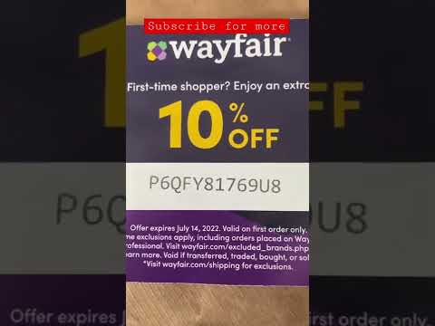 10% off Wayfair coupon #wayfair #coupons #off #ytshorts