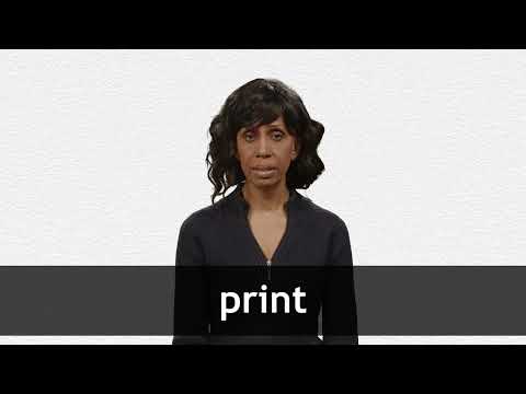 PRINT definition and meaning | Collins English Dictionary