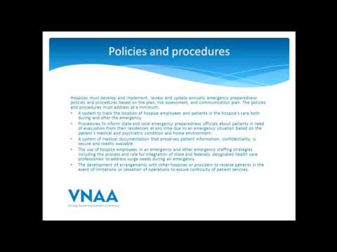 Emergency Preparedness Overview for Home Health and Hospice