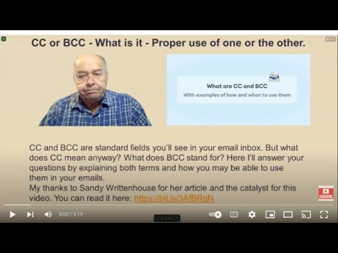 CC or BCC - What is it - Proper use of one or the other