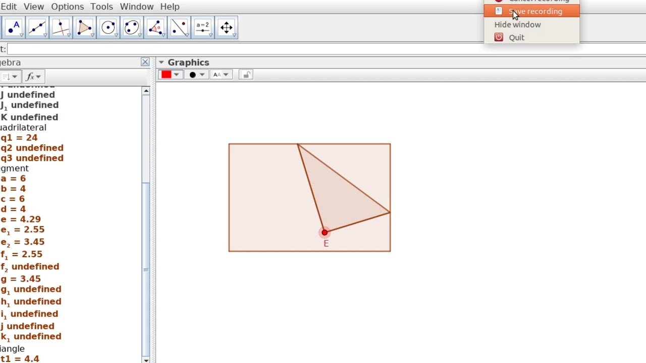 Paper folding Geogebra