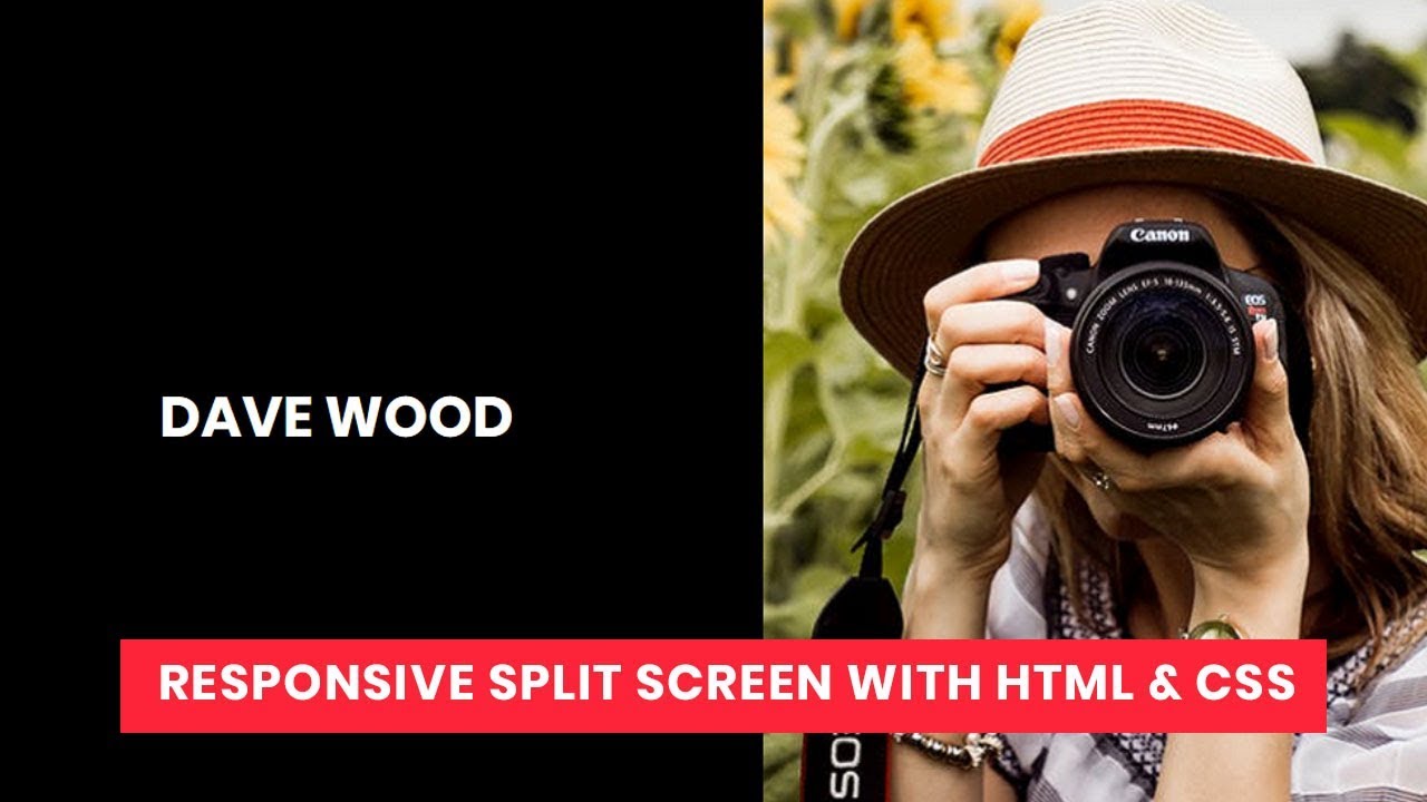 Responsive Split Screen with html and css | Tutorial for Beginners