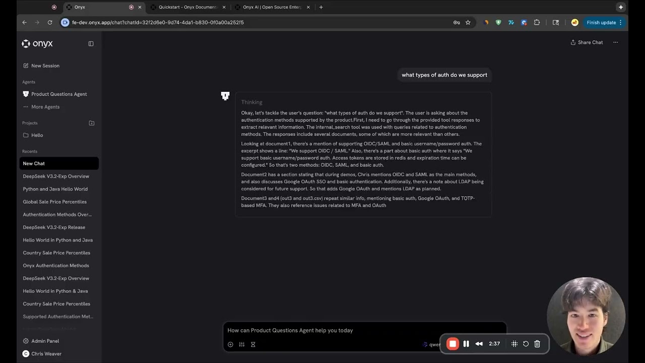 Onyx - The open-source chat UI (Demo)