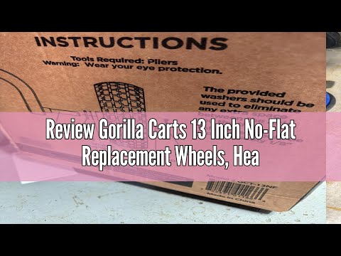 Review Gorilla Carts 13 Inch No-Flat Replacement Wheels, Heavy Duty Solid Tires, for Utility Garden