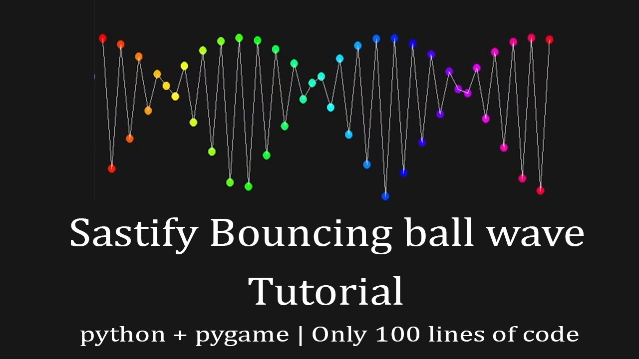Sastify bouncing ball wave | Tutorial | Python + Pygame