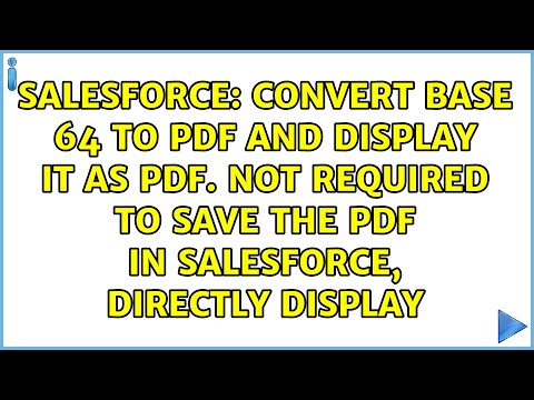 Convert base 64 to pdf and display it as PDF. Not required to save the pdf in salesforce,...