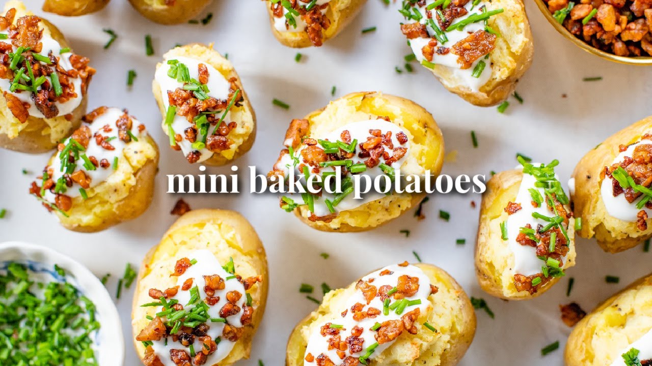 Mini Baked Potatoes | This Savory Vegan
