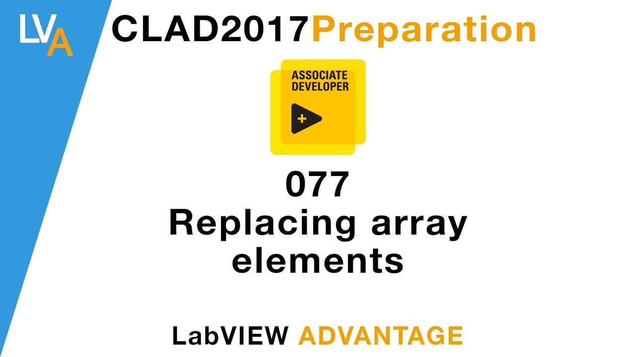LabVIEW CLAD 077 Replacing Array Elements