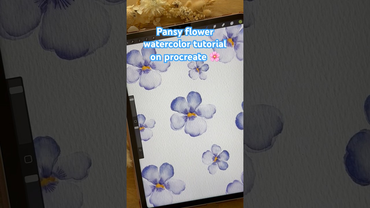 Flower tutorial watercolor procreate #procreate #procreatebrushes #watercolor #procreatewatercolor