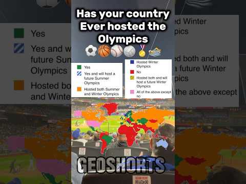 Has your country ever hosted the Olympics? 🏀🏊🥇 #history #map #olympics #sports #mapping #maps 