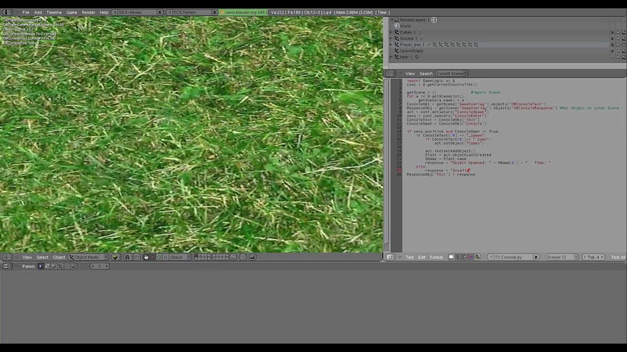Console in Python - Blender Game Engine