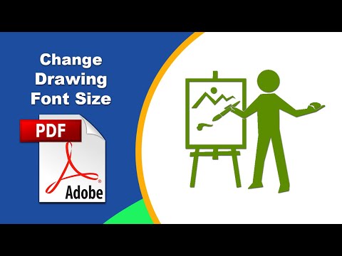 How to change drawing font size in a pdf file (comment) using Adobe Acrobat Pro DC