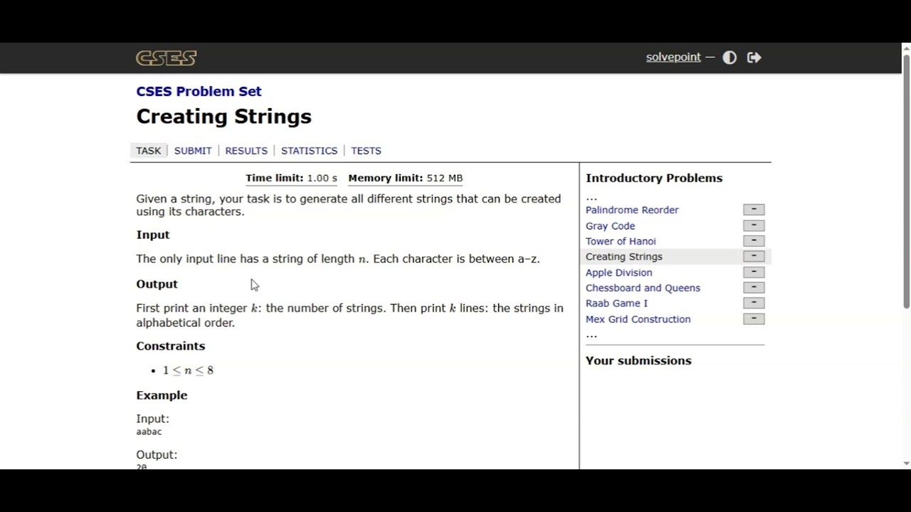 Day 1: Solving CSES 