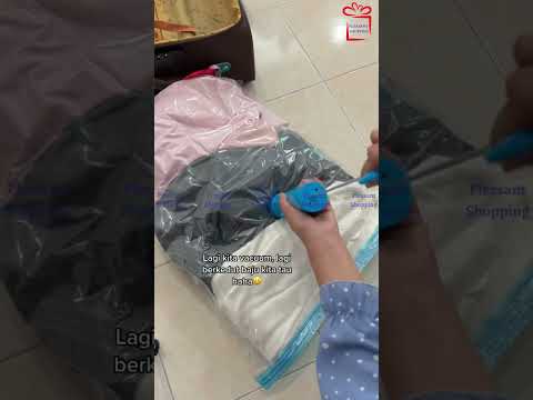 5 Pcs Reusable Vacuum Bags For Clothes With Pump