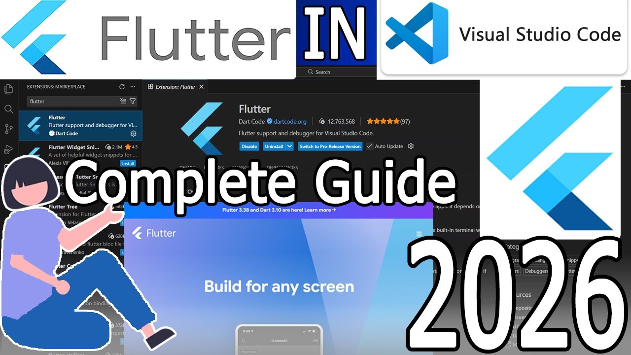 How to install Flutter in Visual Studio Code on Windows 11 [ 2026 Update ] Flutter Setup in VS CODE