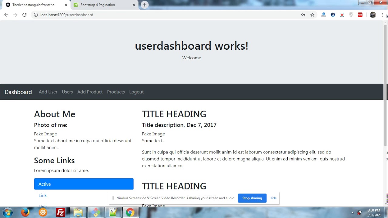 Angular 9 Datatable change pagination styling