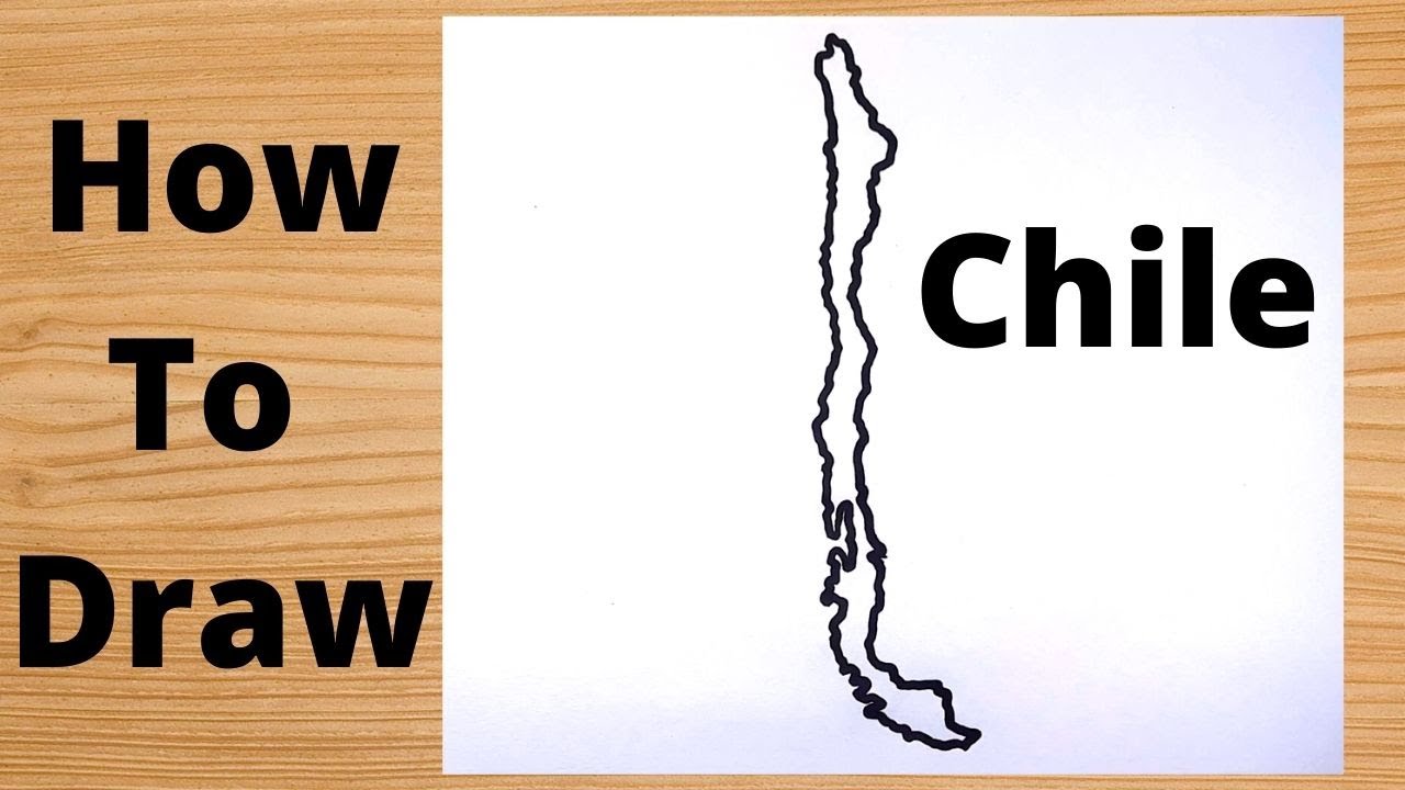 Chile Country Map Drawing - Easy Trick