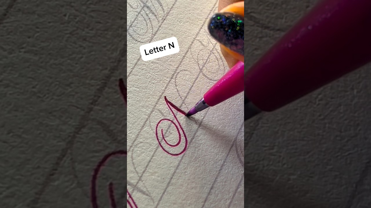 Letter ‘N’ Edwardian Script