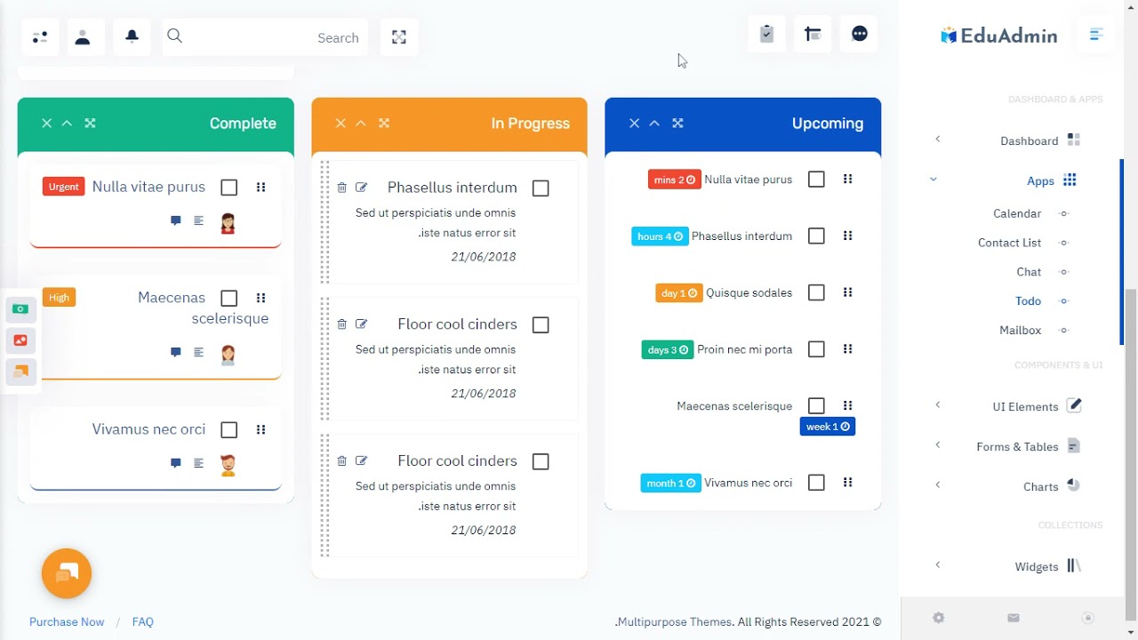 LMS Dashboard Bootstrap 5 Admin Template with RTL Light Theme