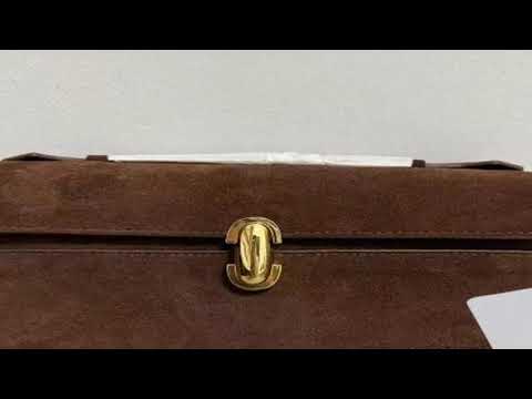 SAVETTE New The Symmetry 19 High Quality Genuine Leather Handbag Women's Suede Solid Color Simple Ha