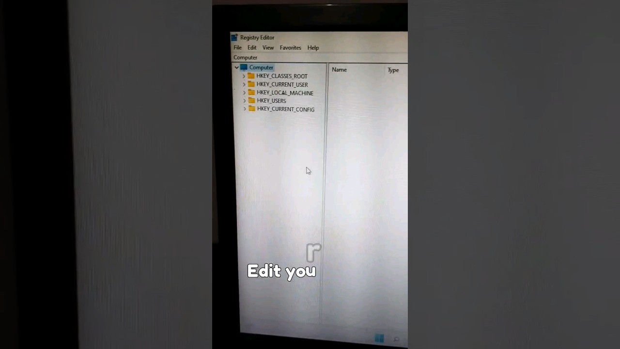 Open Registry Editor With Shortcut #Shortcut #shorts