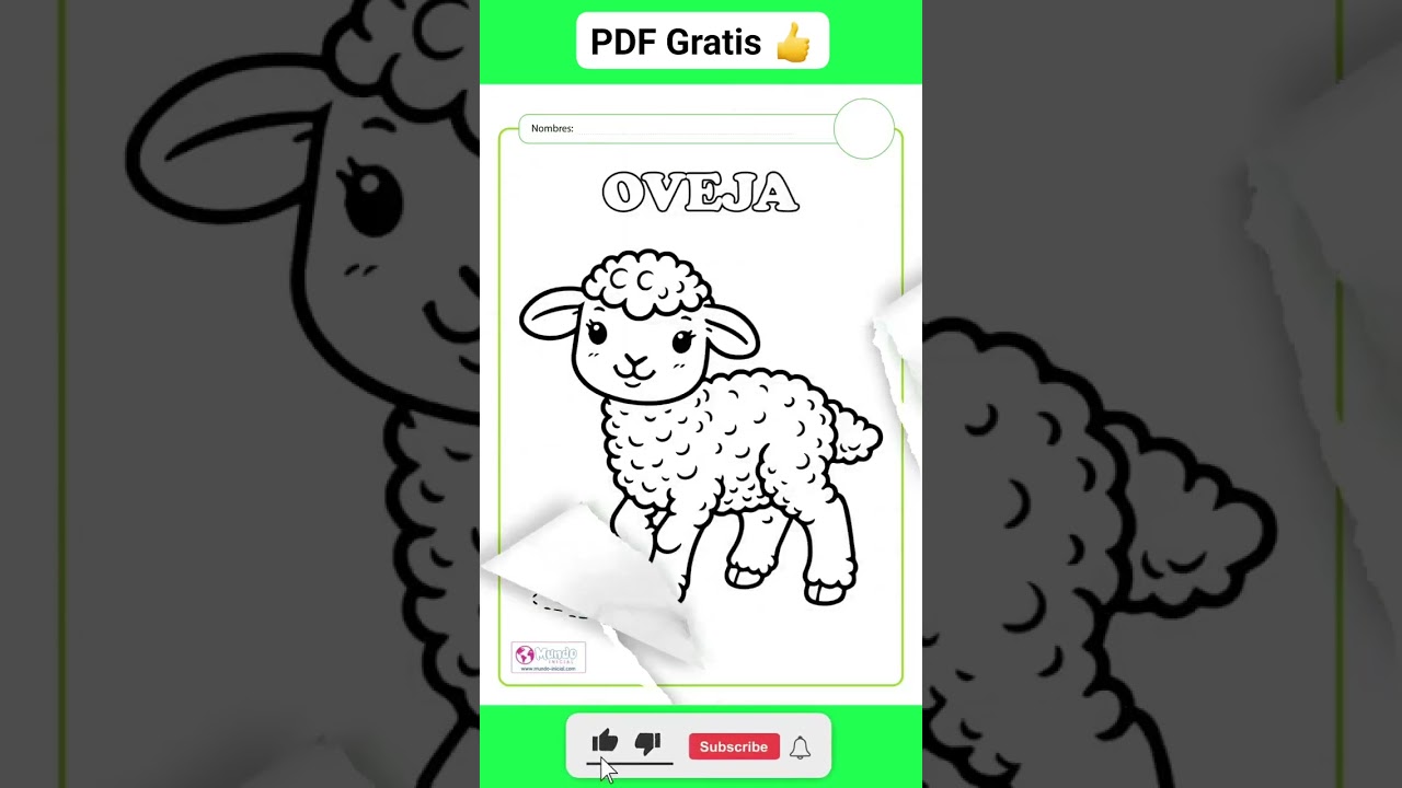 Imágenes de animales domésticos para colorear 🖍️🖍️ en Mundo Inicial descargar gratis en PDF