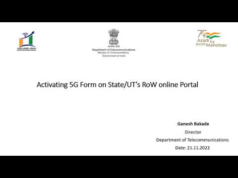 Activating 5G Form on State Owned RoW Portal