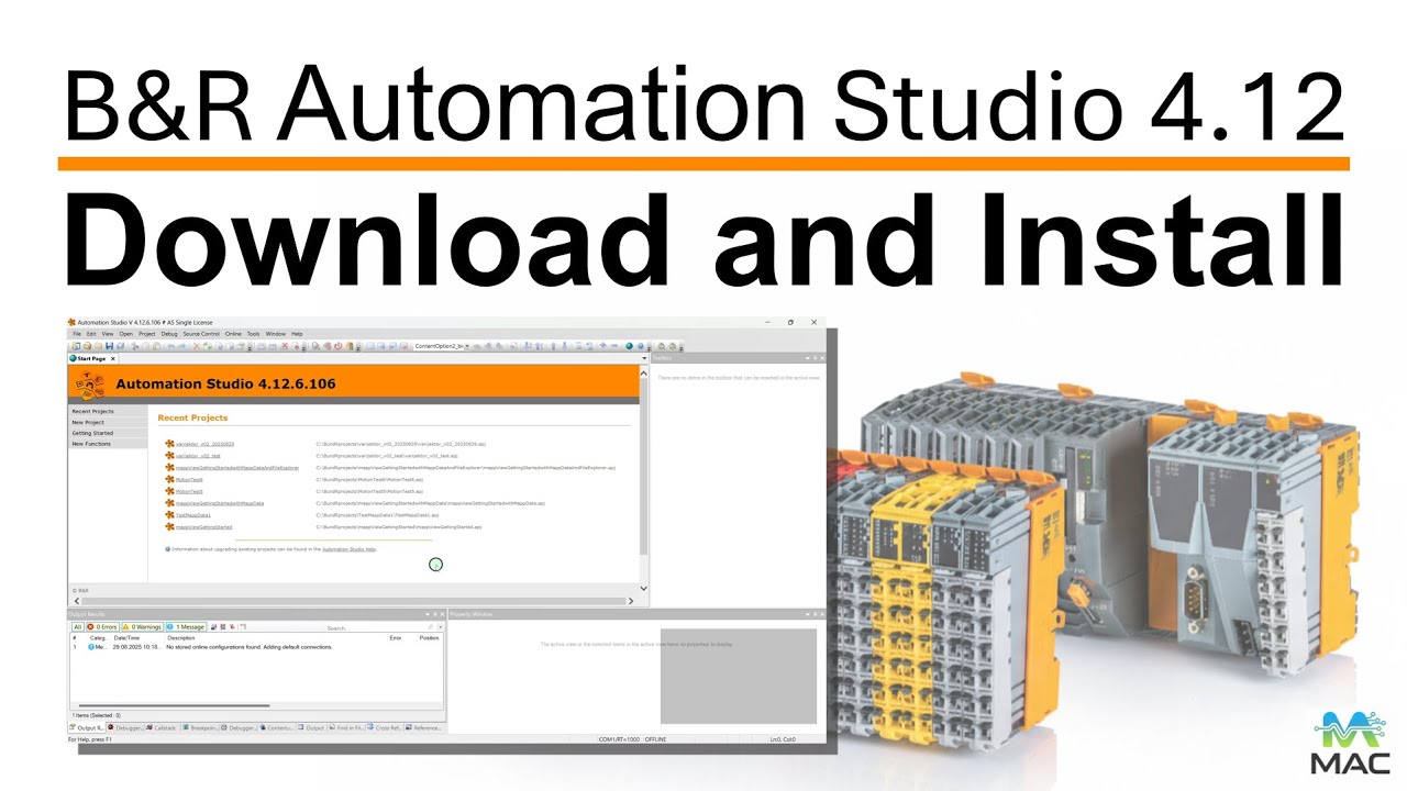 Tutorial | B&R Automation | Download & Install Automation Studio 4.12