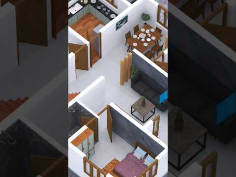 1000 SQFT 3D FLOOR PLAN #kerala #palakkad #cherpulassery #plants #homedesign #elevation #india