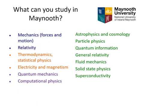 Mathematical Physics - Maynooth University Open Day 2021