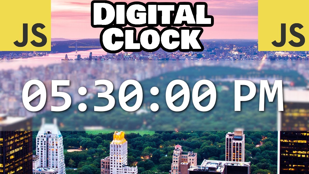 Build this digital clock with JavaScript! 🕐