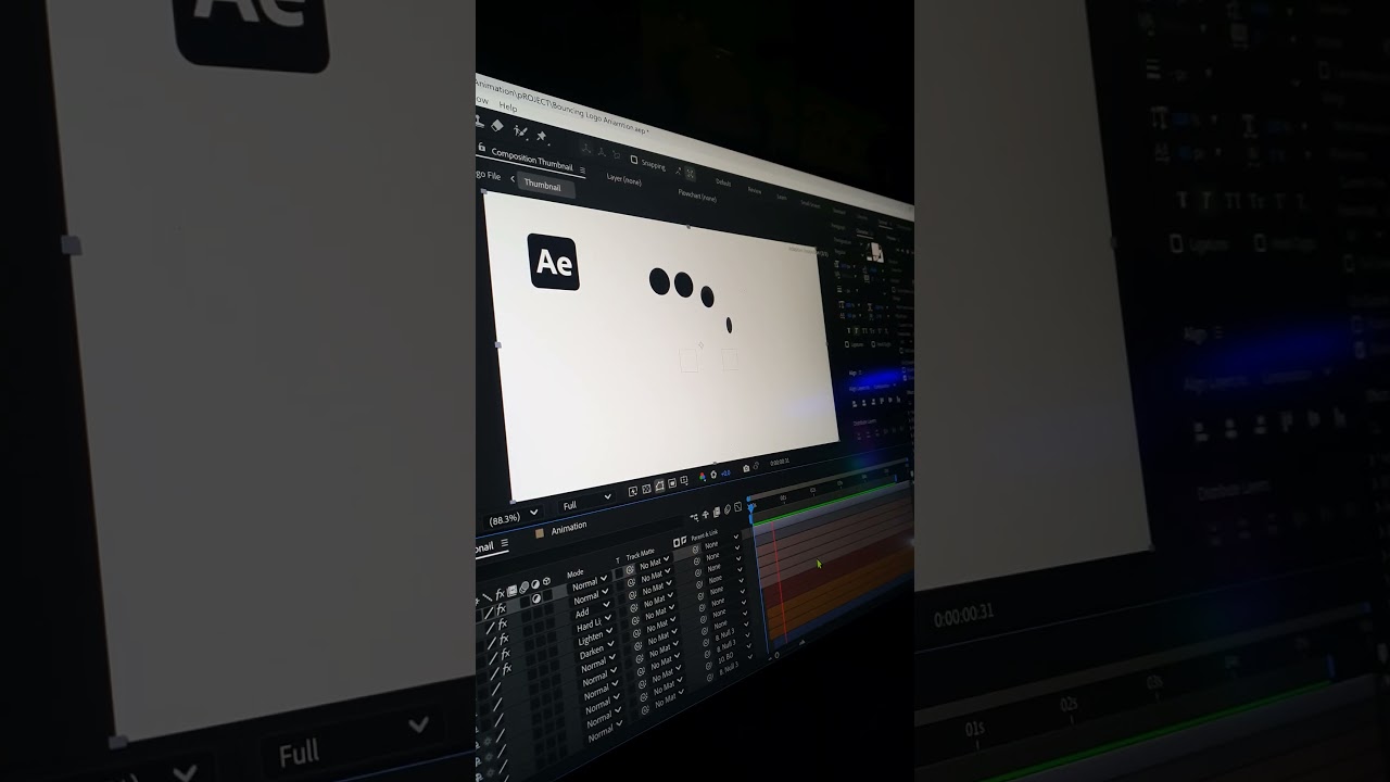 shape‑to‑text logo reveal with satisfying bounce | After Effects logo animation #logoanimation